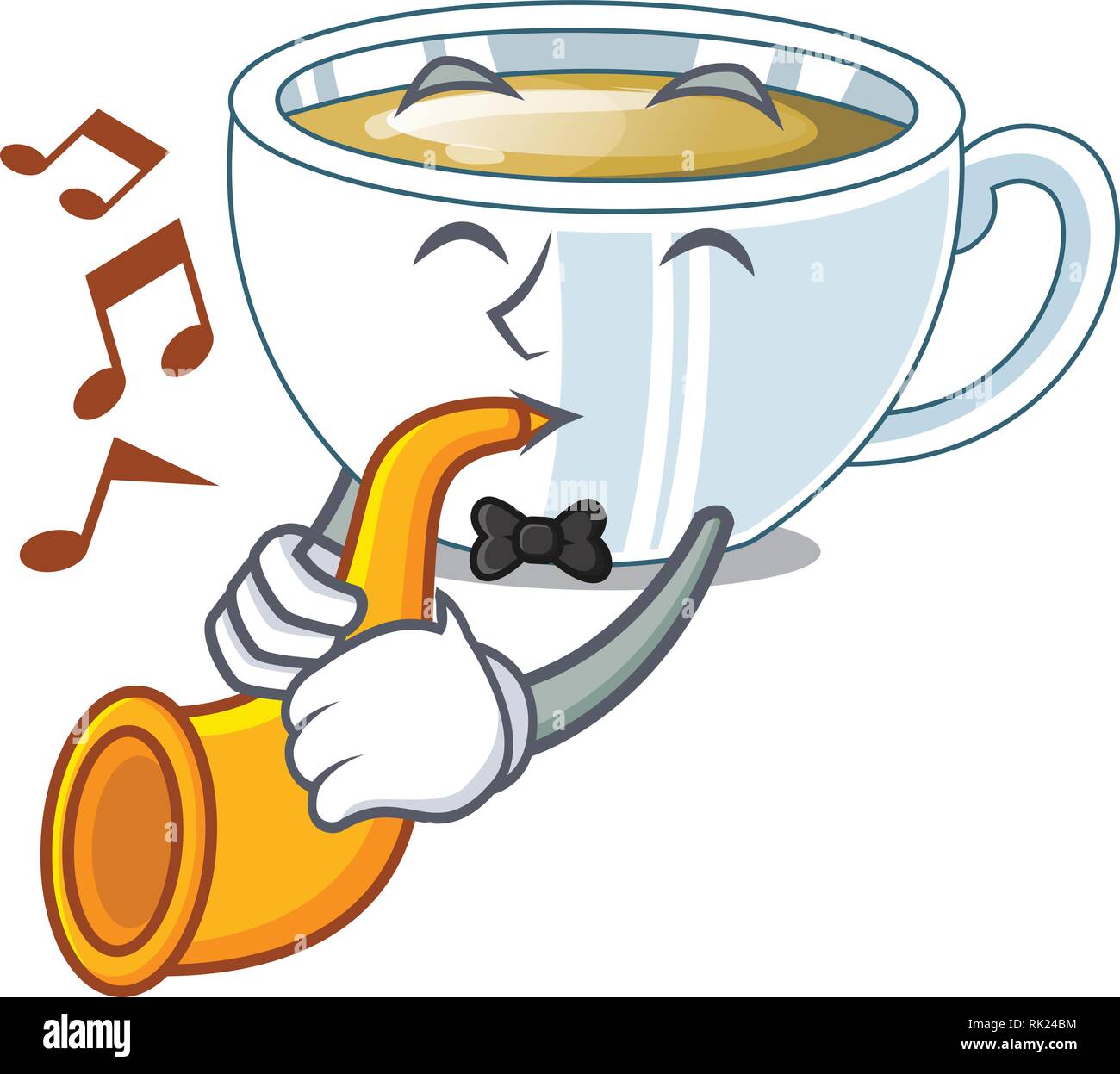 With trumpet ginger tea in the cartoon shape Stock Vector Image & Art ...