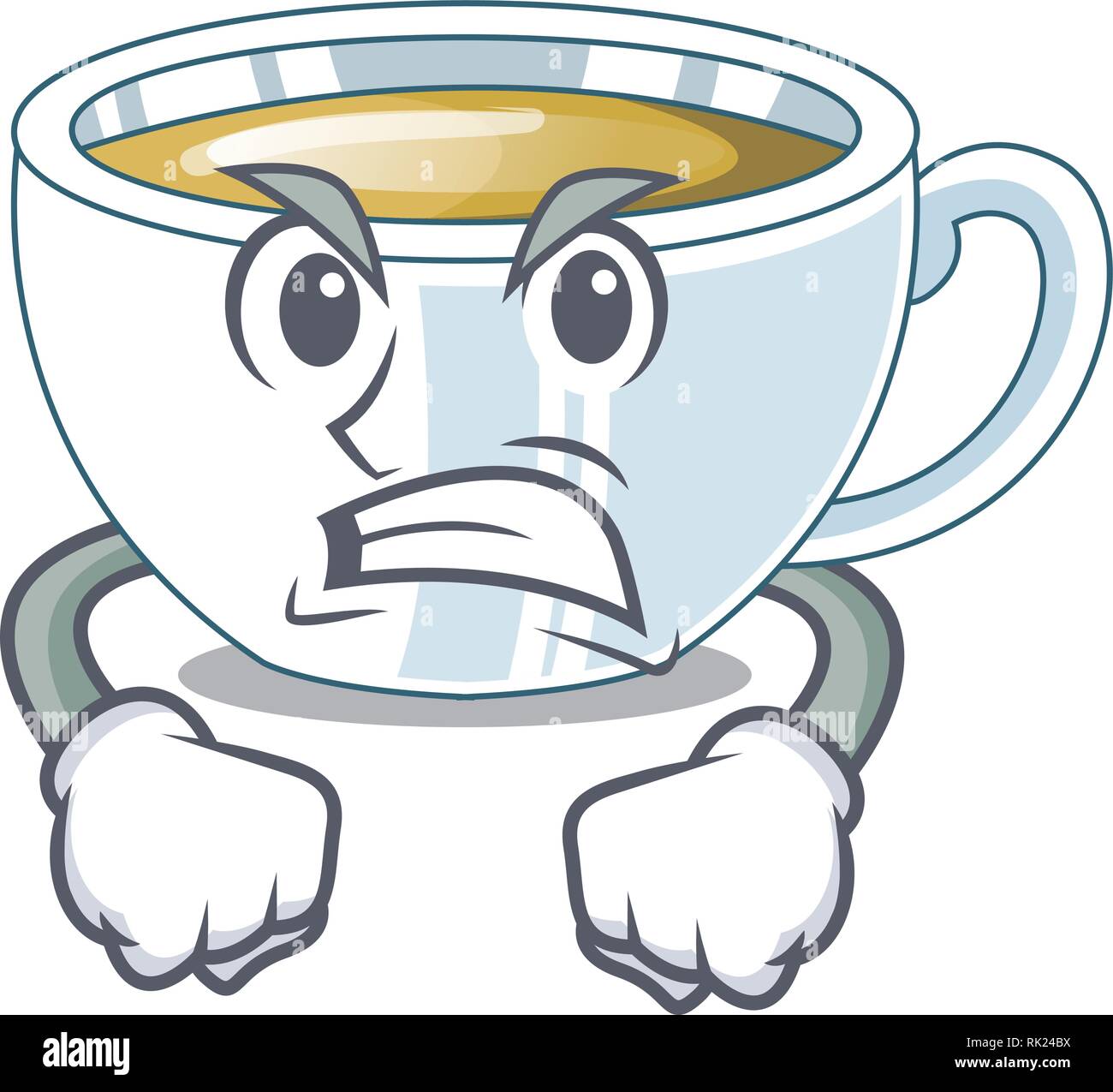 Angry ginger tea in the cartoon shape Stock Vector Image & Art - Alamy