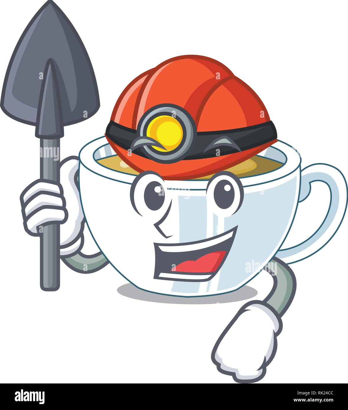 Miner ginger tea in the cartoon shape Stock Vector Image & Art - Alamy