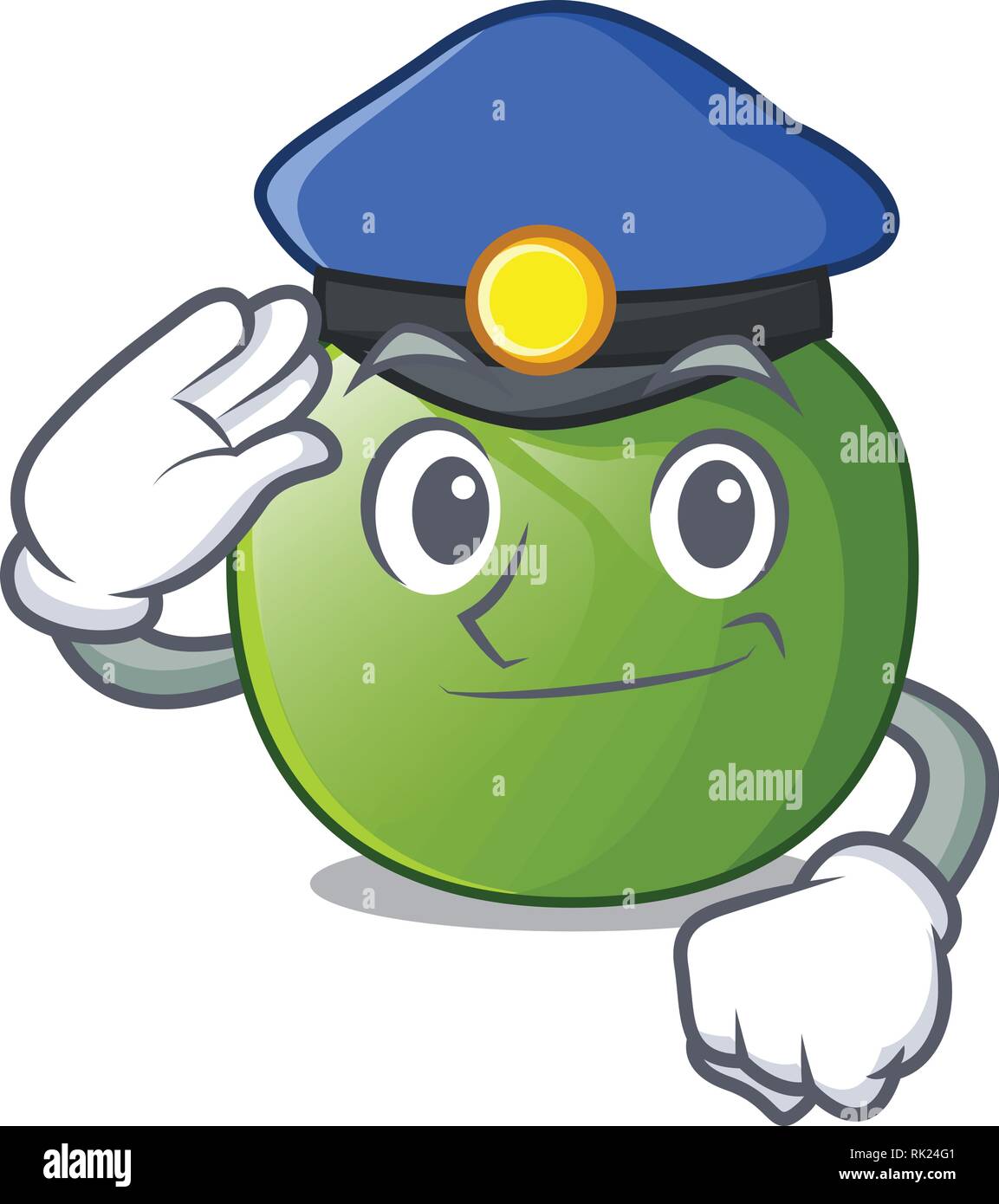 Police green tomato in cartoon vegetable basket Stock Vector Image ...