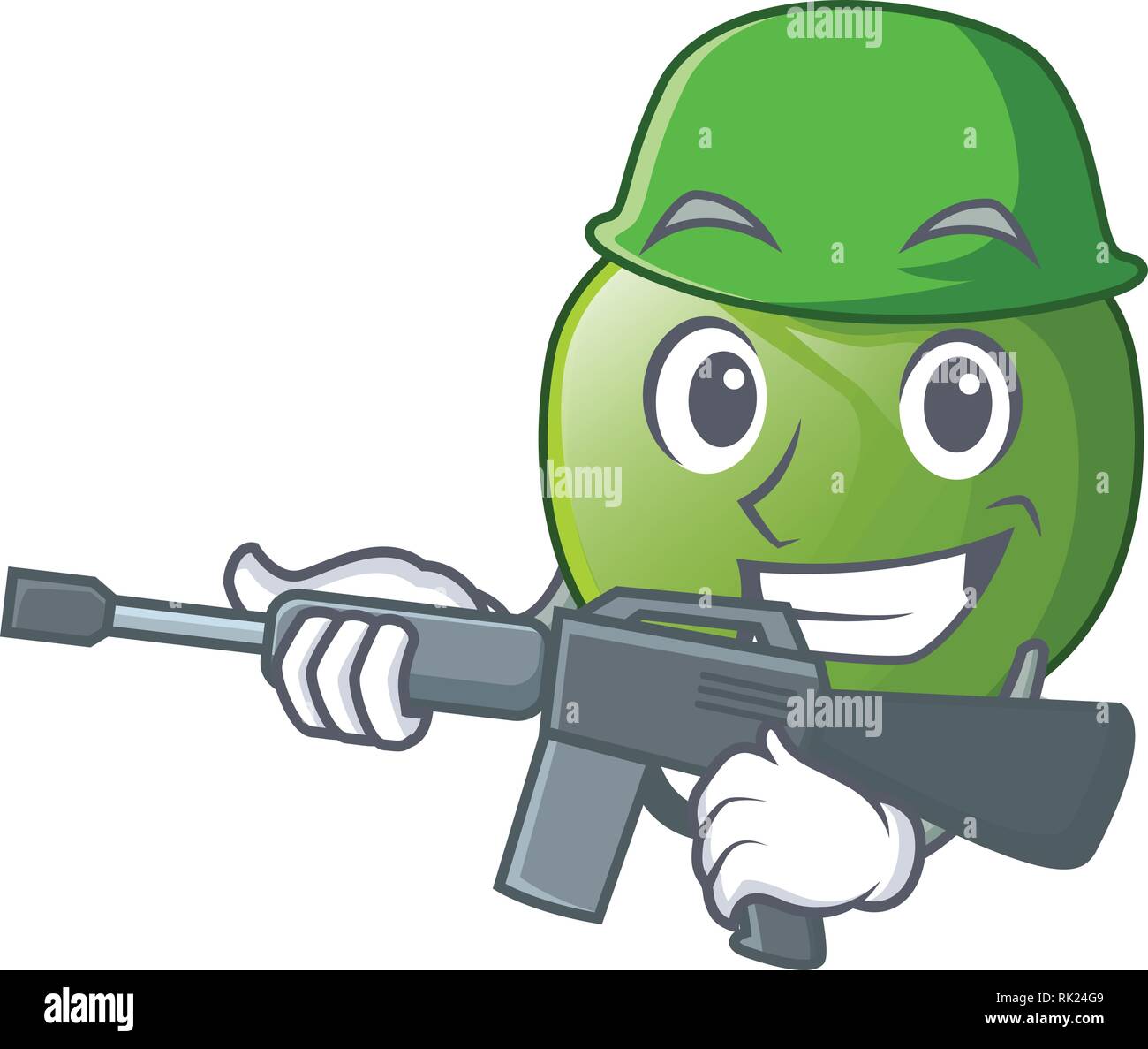 Army green tomato in cartoon vegetable basket Stock Vector Image & Art ...