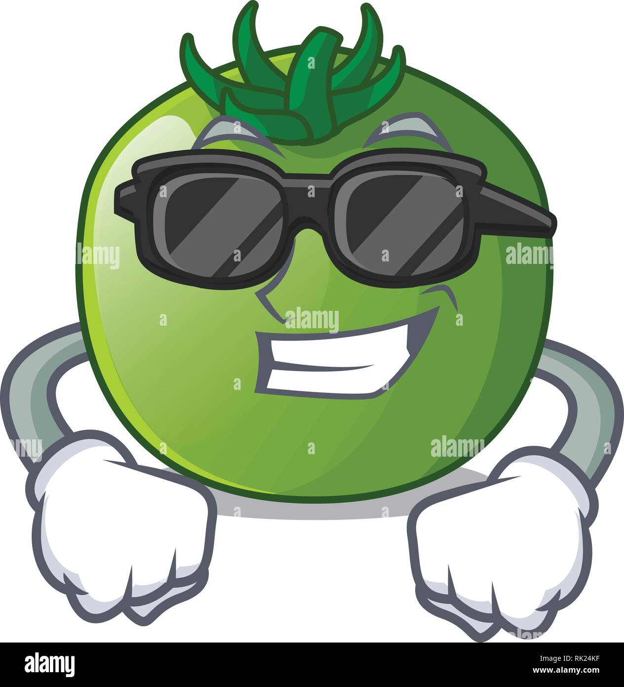 Super cool green tomato with the isolated cartoons Stock Vector Image ...