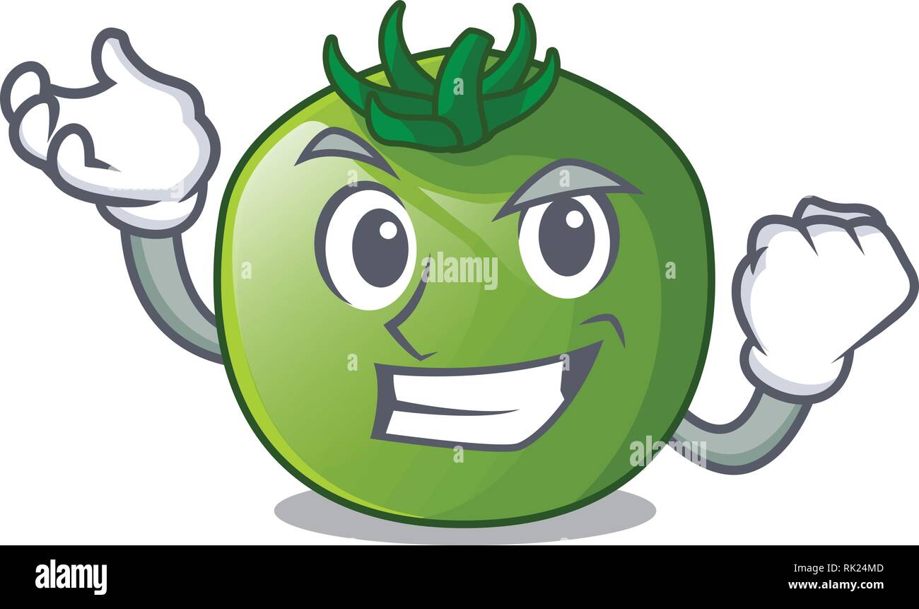 Successful green tomato with the isolated cartoons Stock Vector Image ...