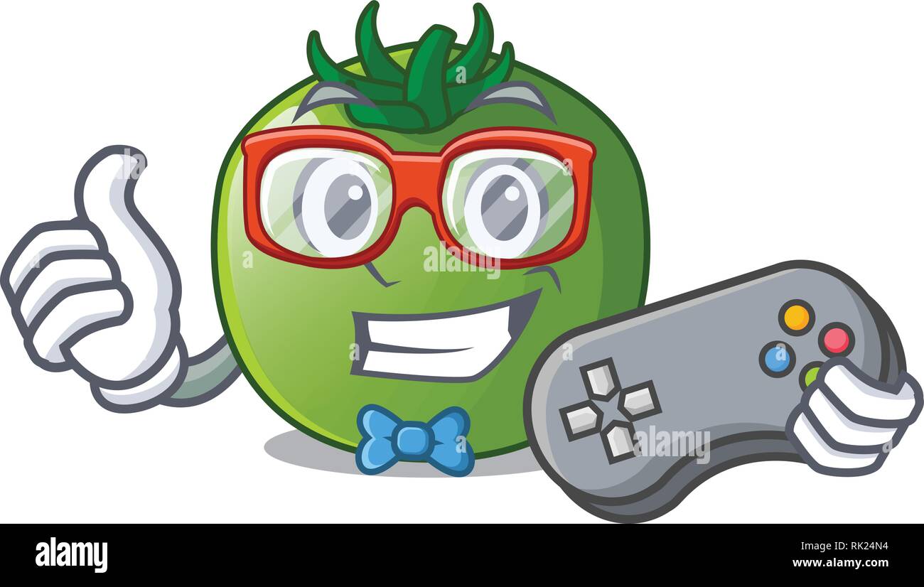Gamer green tomato obove the character table Stock Vector Image & Art ...