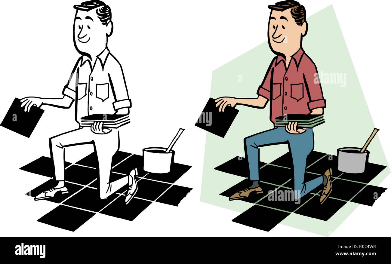 Cartoon Illustration Man Laying On High Resolution Stock Photography ...