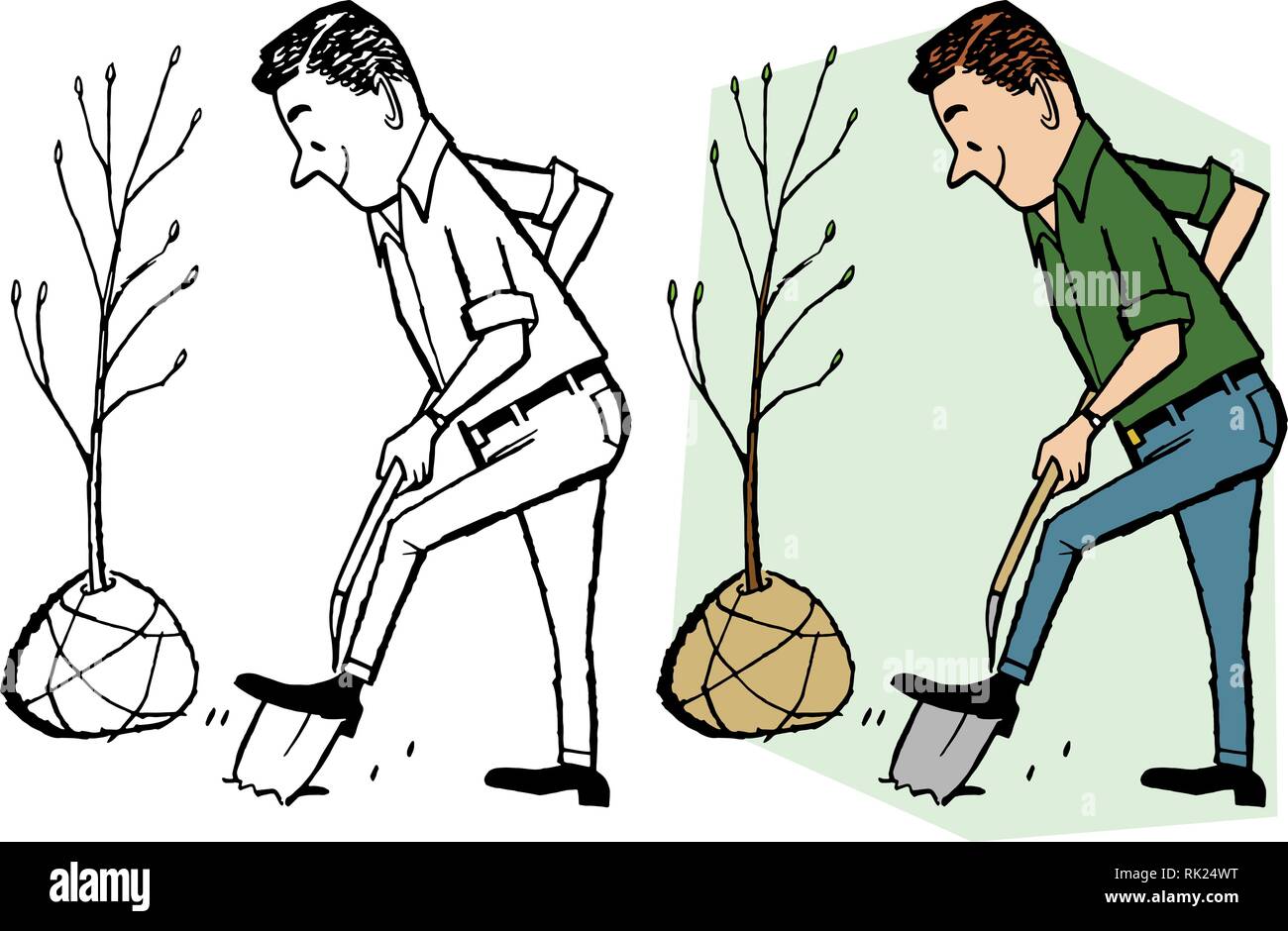 Cartoon shovel hi-res stock photography and images - Alamy