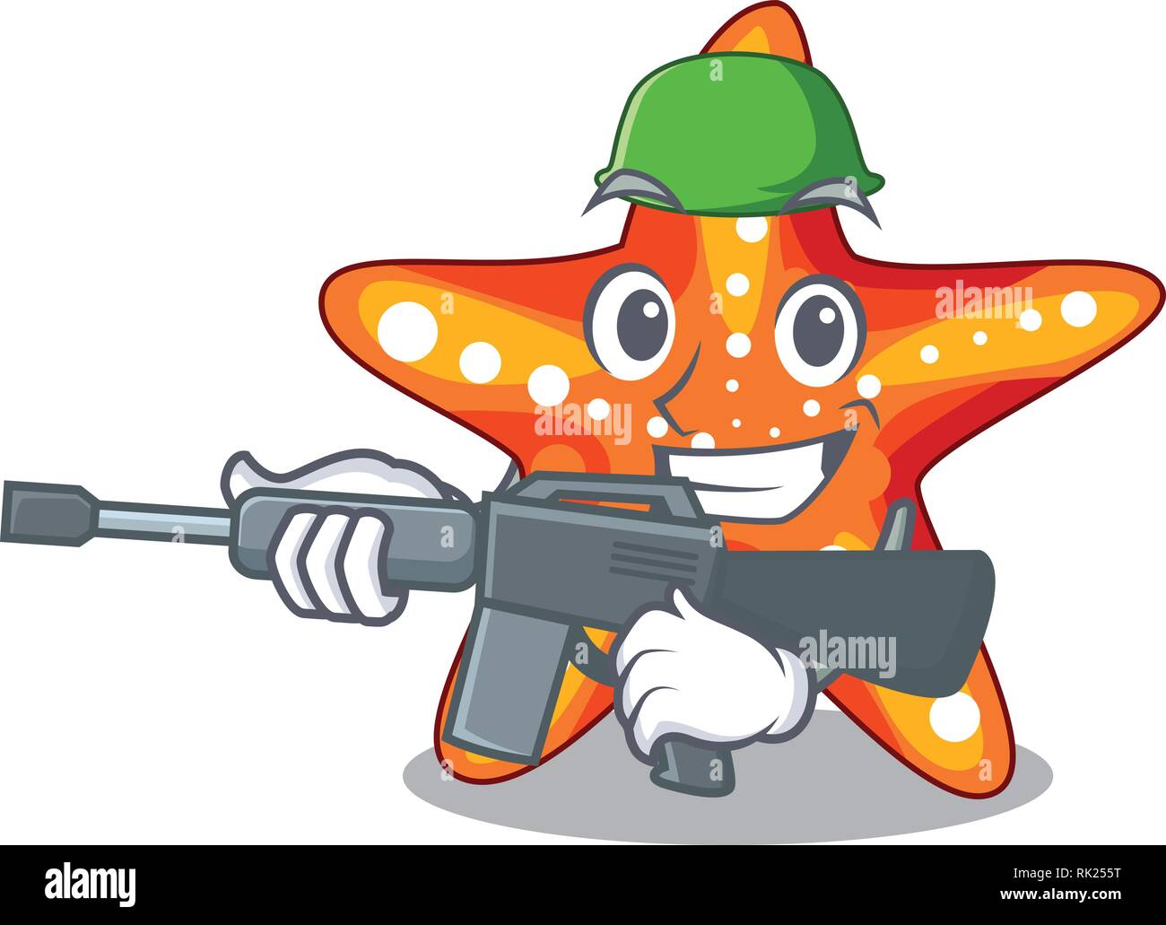Army starfish beside the in character beach Stock Vector Image & Art ...