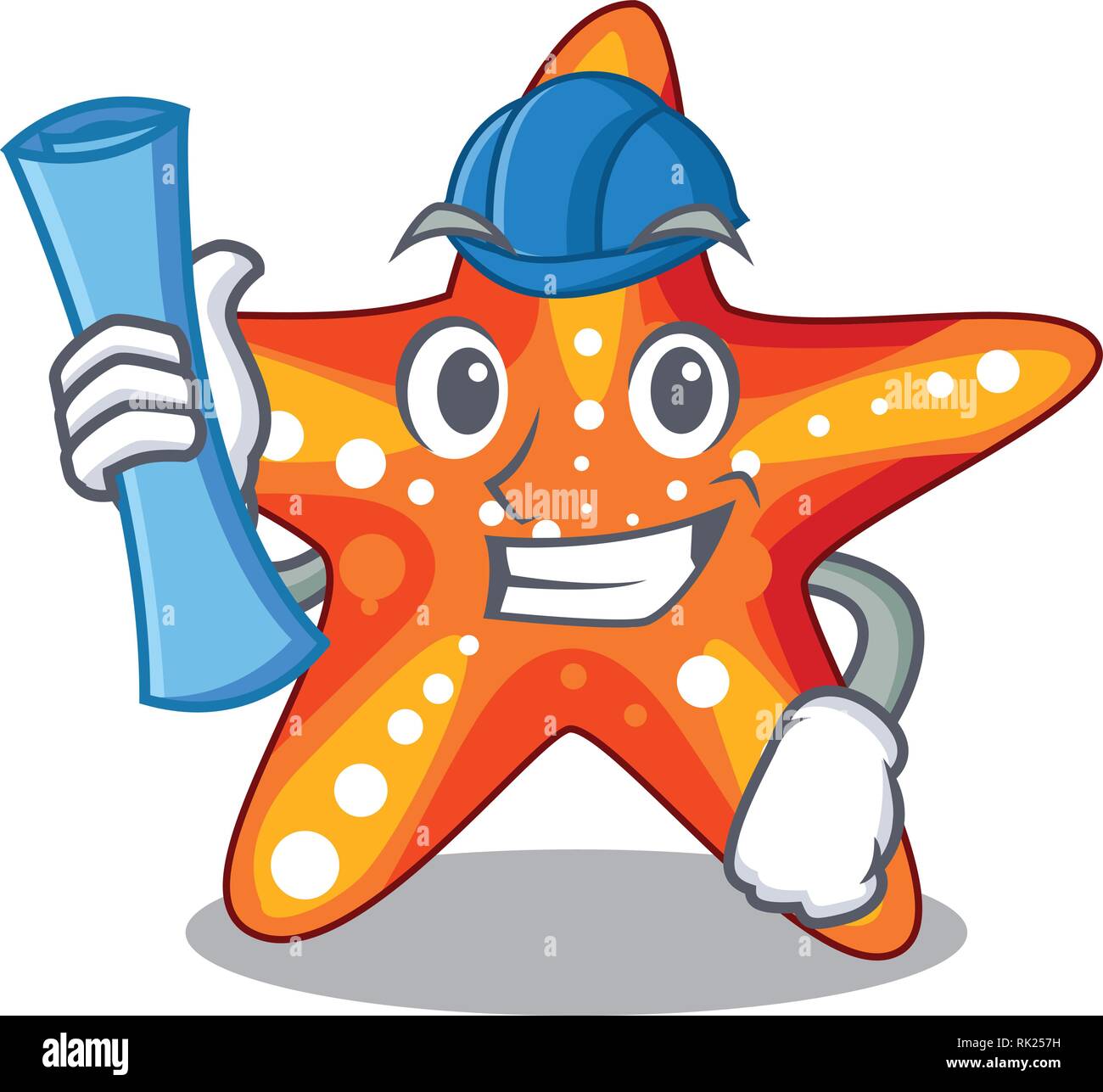 Architect starfish in the cartoon shape funny Stock Vector Image & Art ...