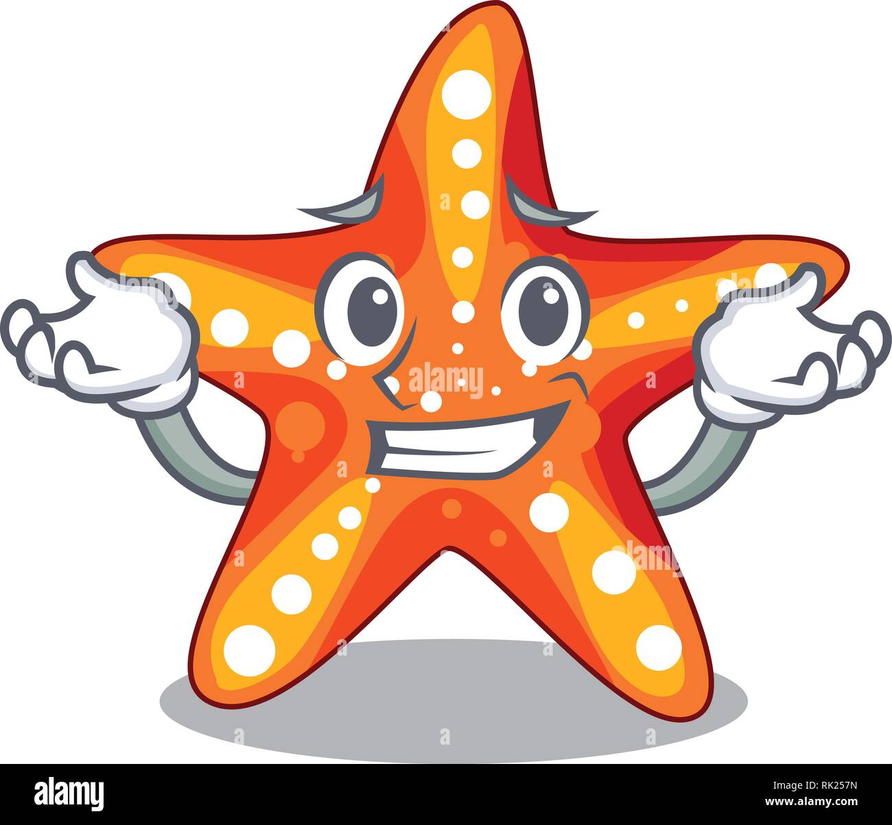 Grinning starfish in the cartoon shape funny Stock Vector Image & Art ...
