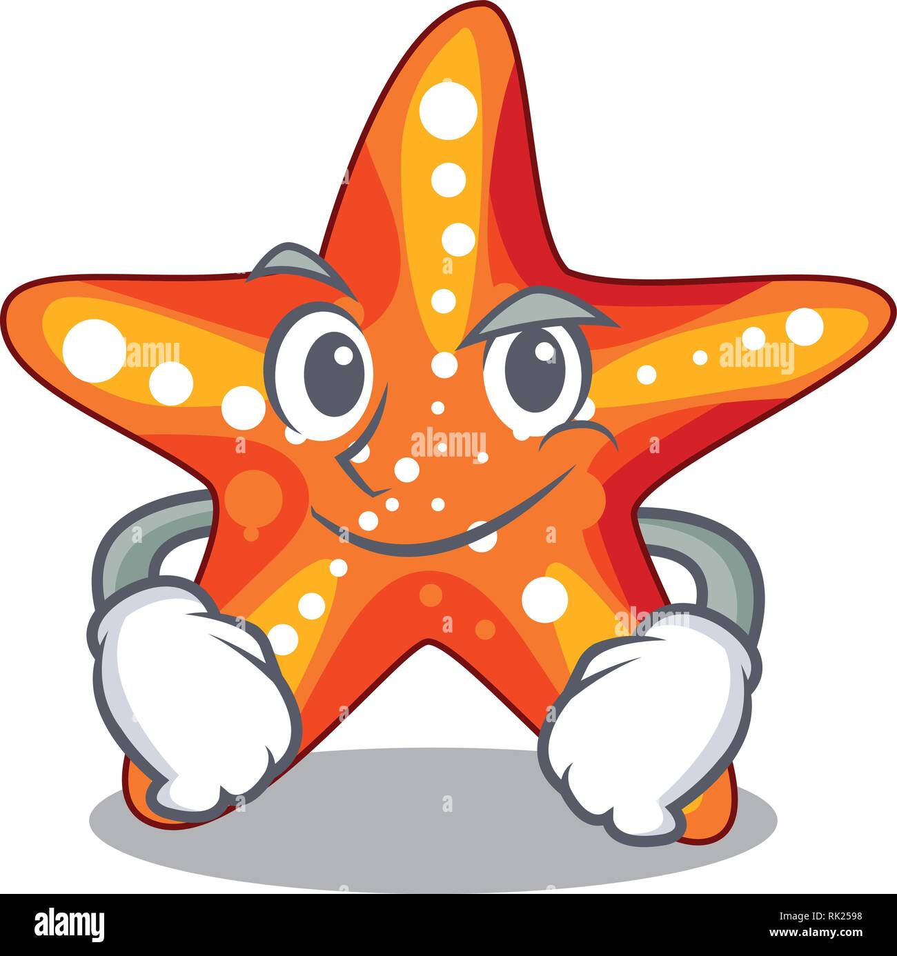 Smirking starfish in the cartoon shape funny Stock Vector Image & Art ...