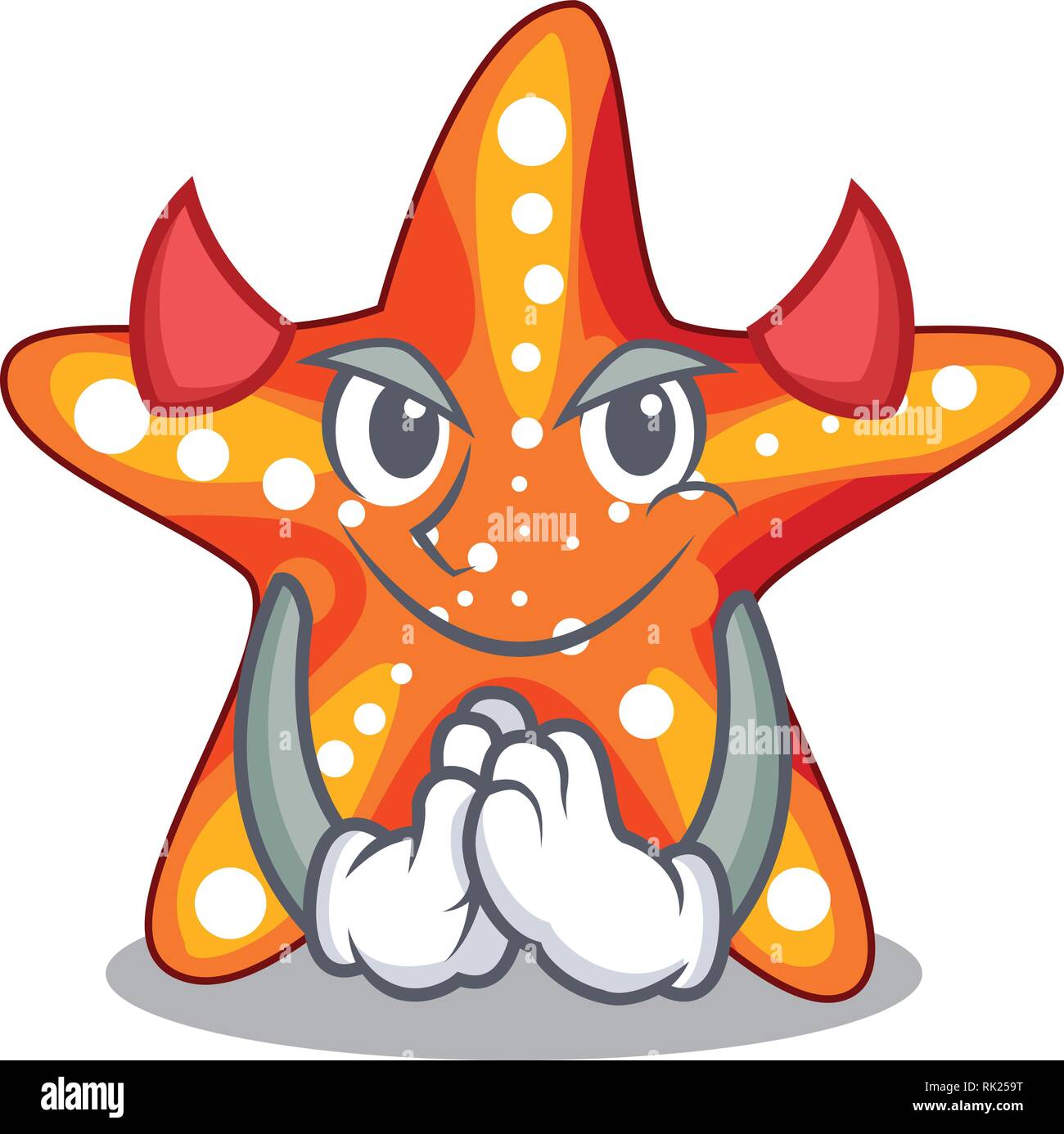 Devil starfish isolated with in the cartoons Stock Vector Image & Art ...