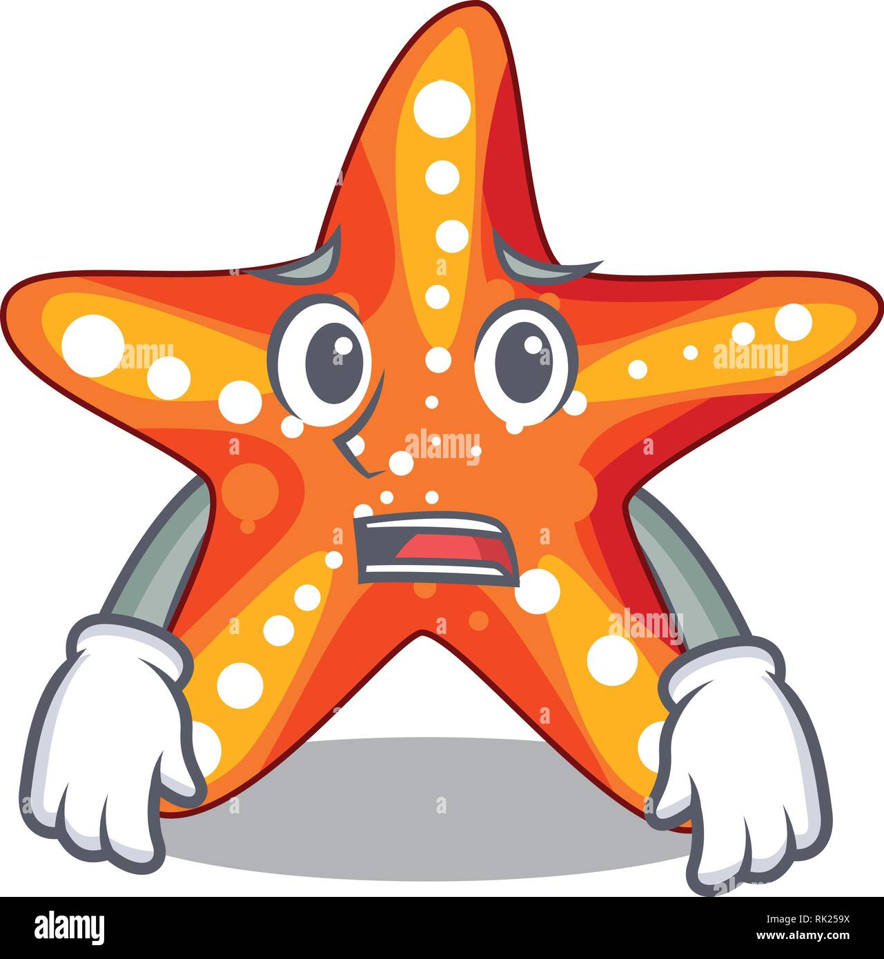 Afraid starfish isolated with in the cartoons Stock Vector Image & Art ...