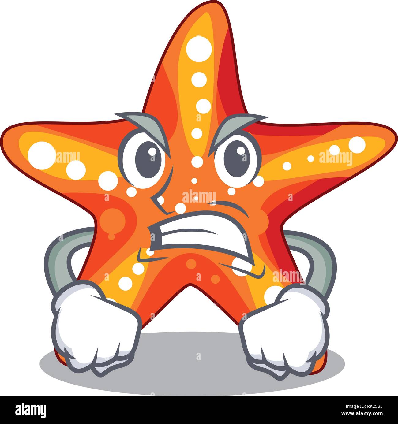 Angry starfish isolated with in the cartoons Stock Vector Image & Art ...