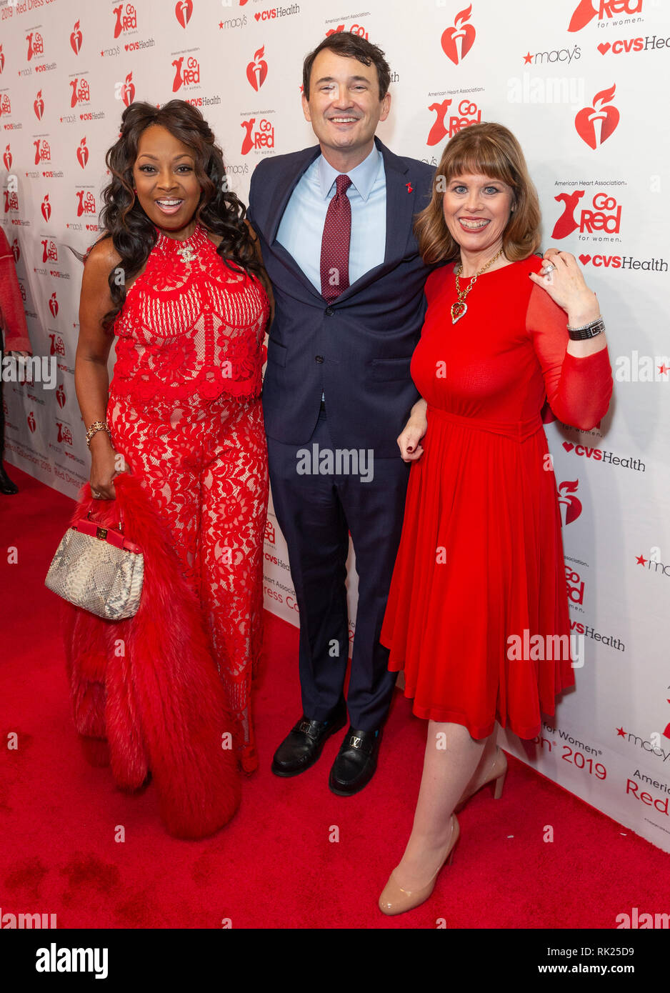 New York, NY - February 7, 2019: Star Jones, Hal Lawton, Nancy Brown ...