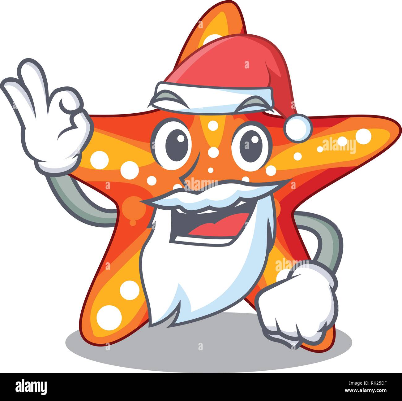 Santa underwater sea in the starfish mascot Stock Vector Image & Art ...