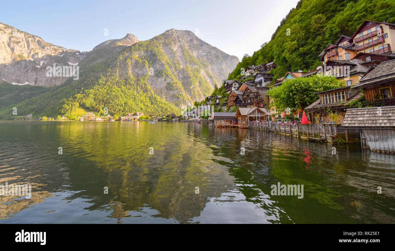 The beautiful town of Hallstatt in Spring Stock Photo - Alamy