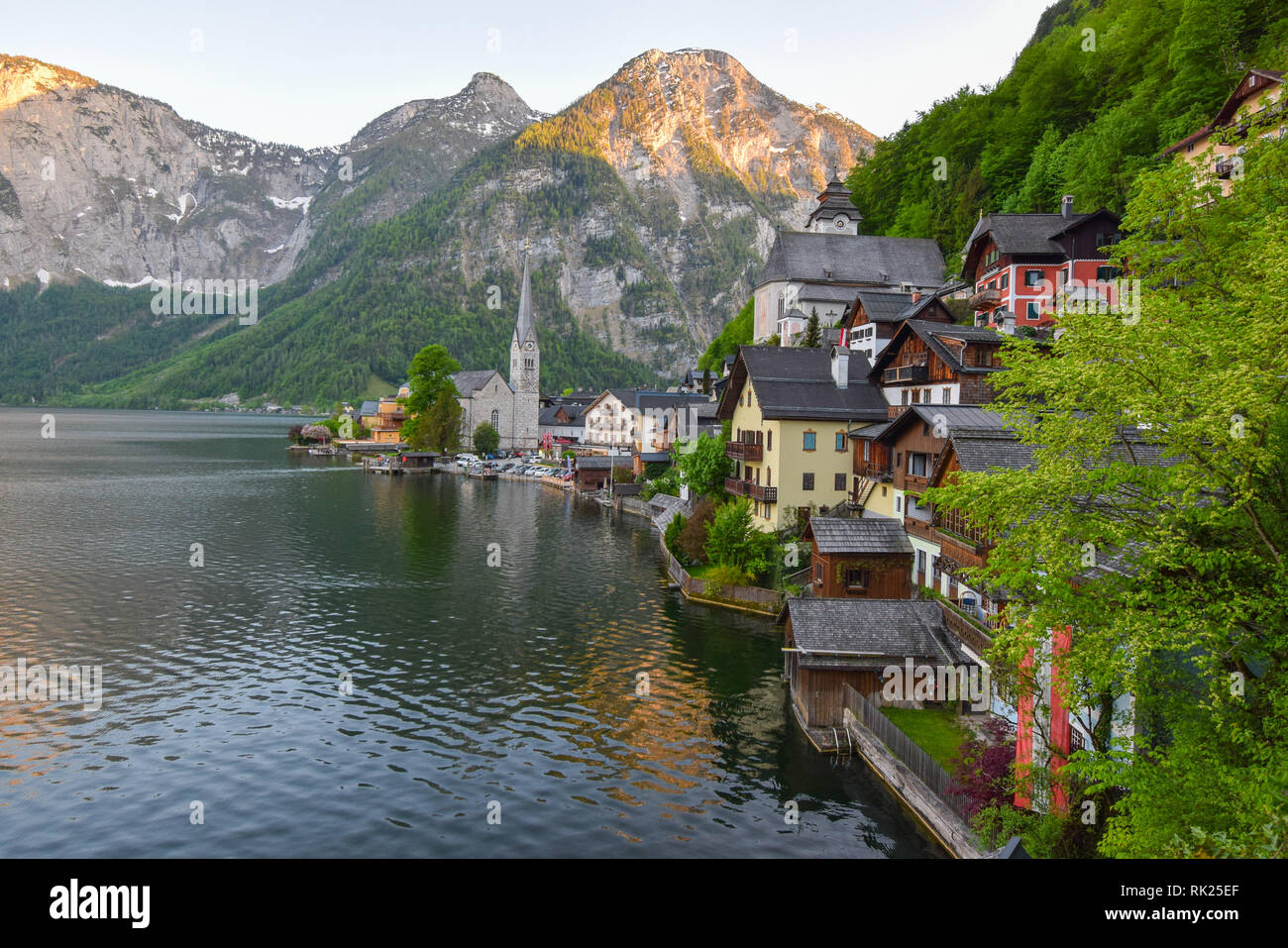 The beautiful town of Hallstatt in Spring Stock Photo - Alamy