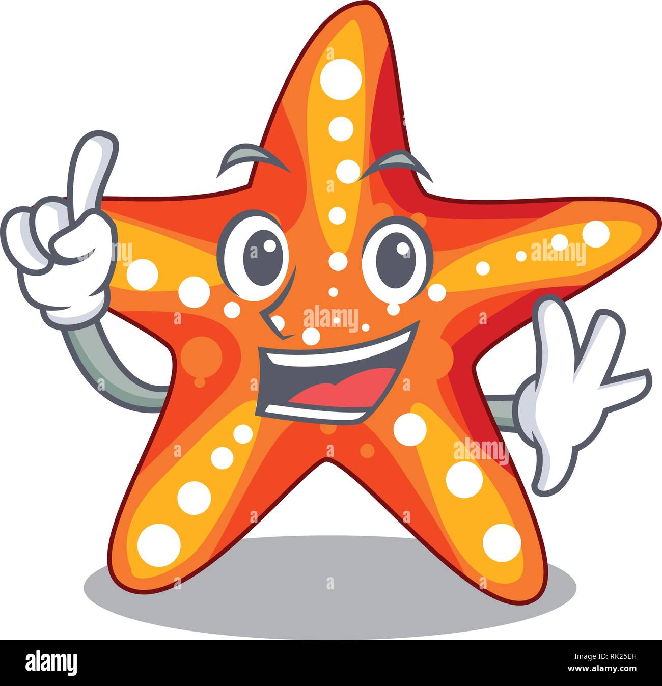 Finger underwater sea in the starfish mascot Stock Vector Image & Art ...