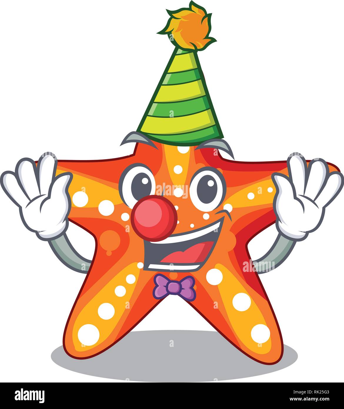 Clown underwater sea in the starfish mascot Stock Vector Image & Art ...