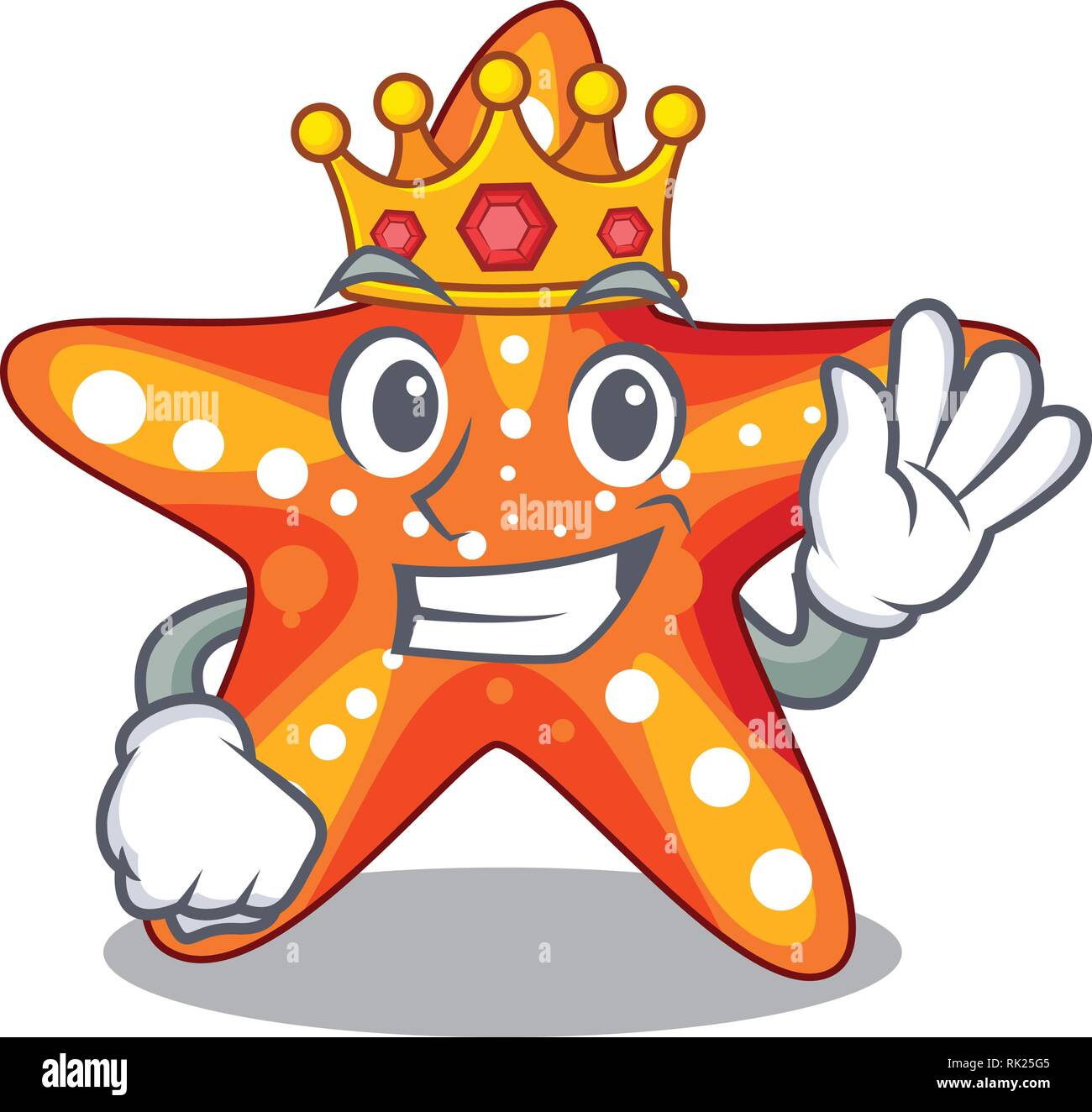 King underwater sea in the starfish mascot Stock Vector Image & Art - Alamy