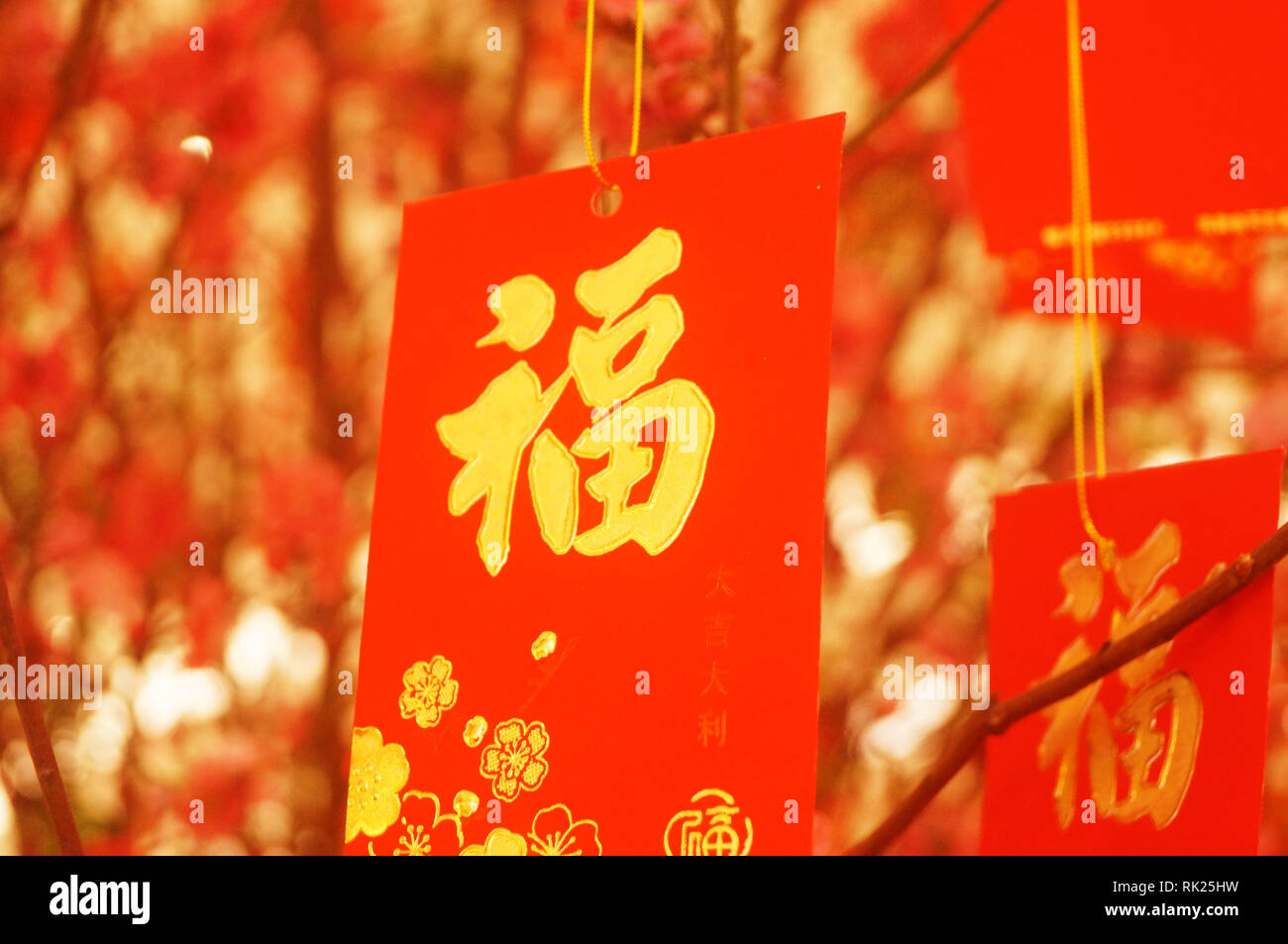 The Chinese character for blessing means good luck Stock Photo - Alamy