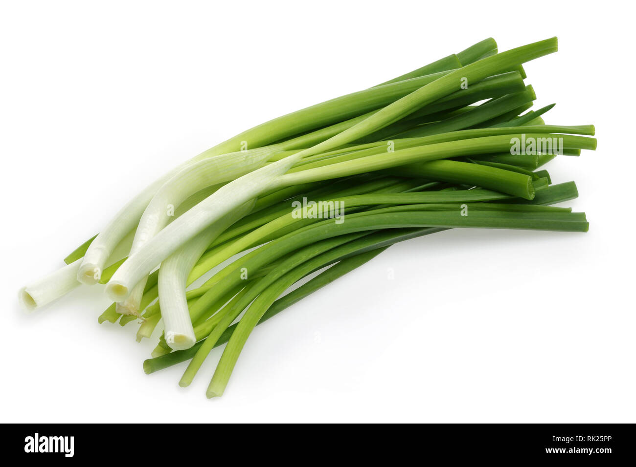 Bunch of fresh spring onion isolated on white background Stock Photo ...