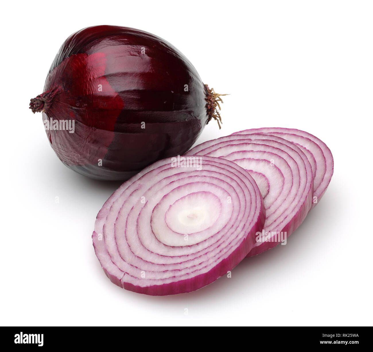 Red onion isolated on white background Stock Photo - Alamy