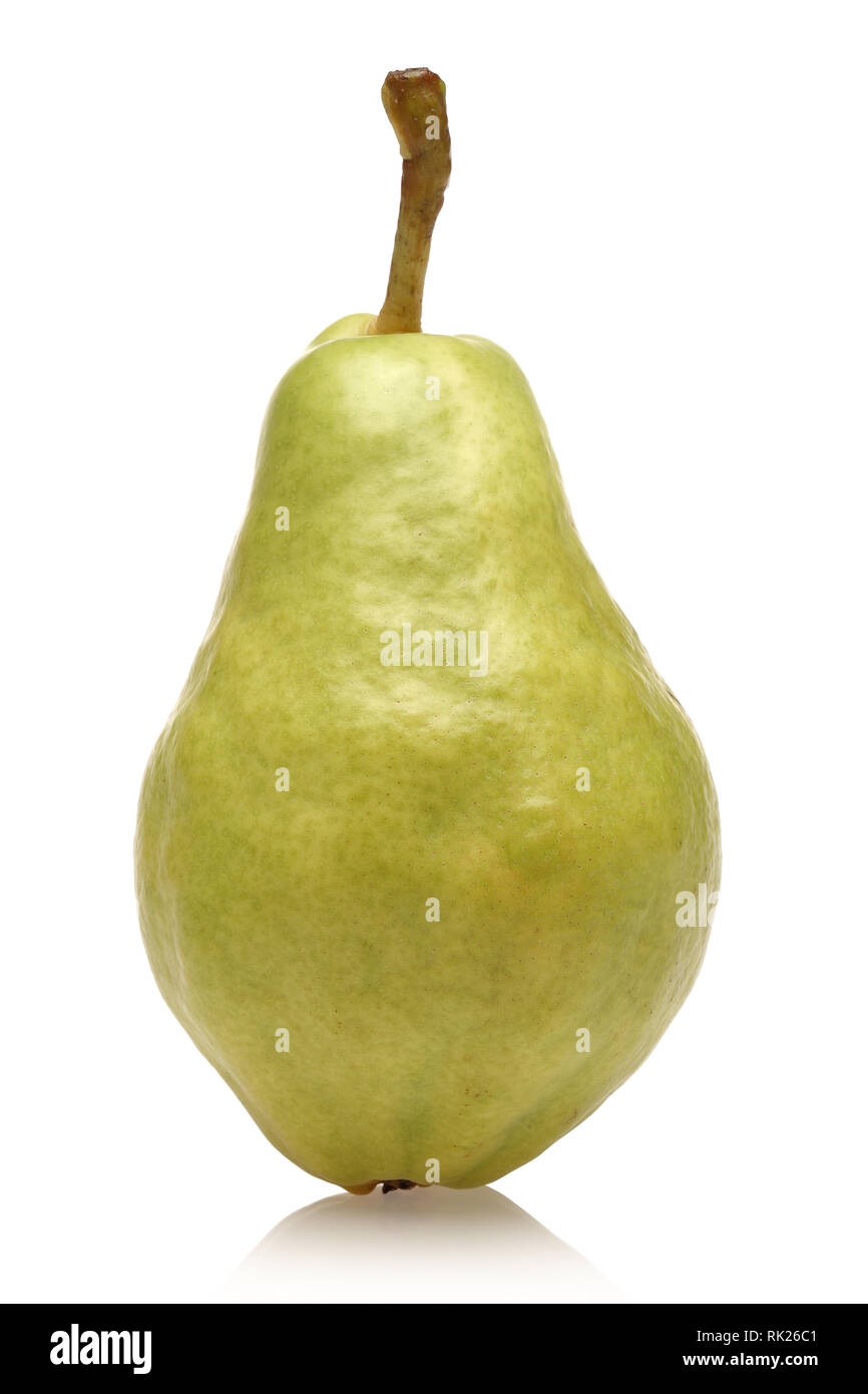 Single pear fruit isolated on white background Stock Photo - Alamy