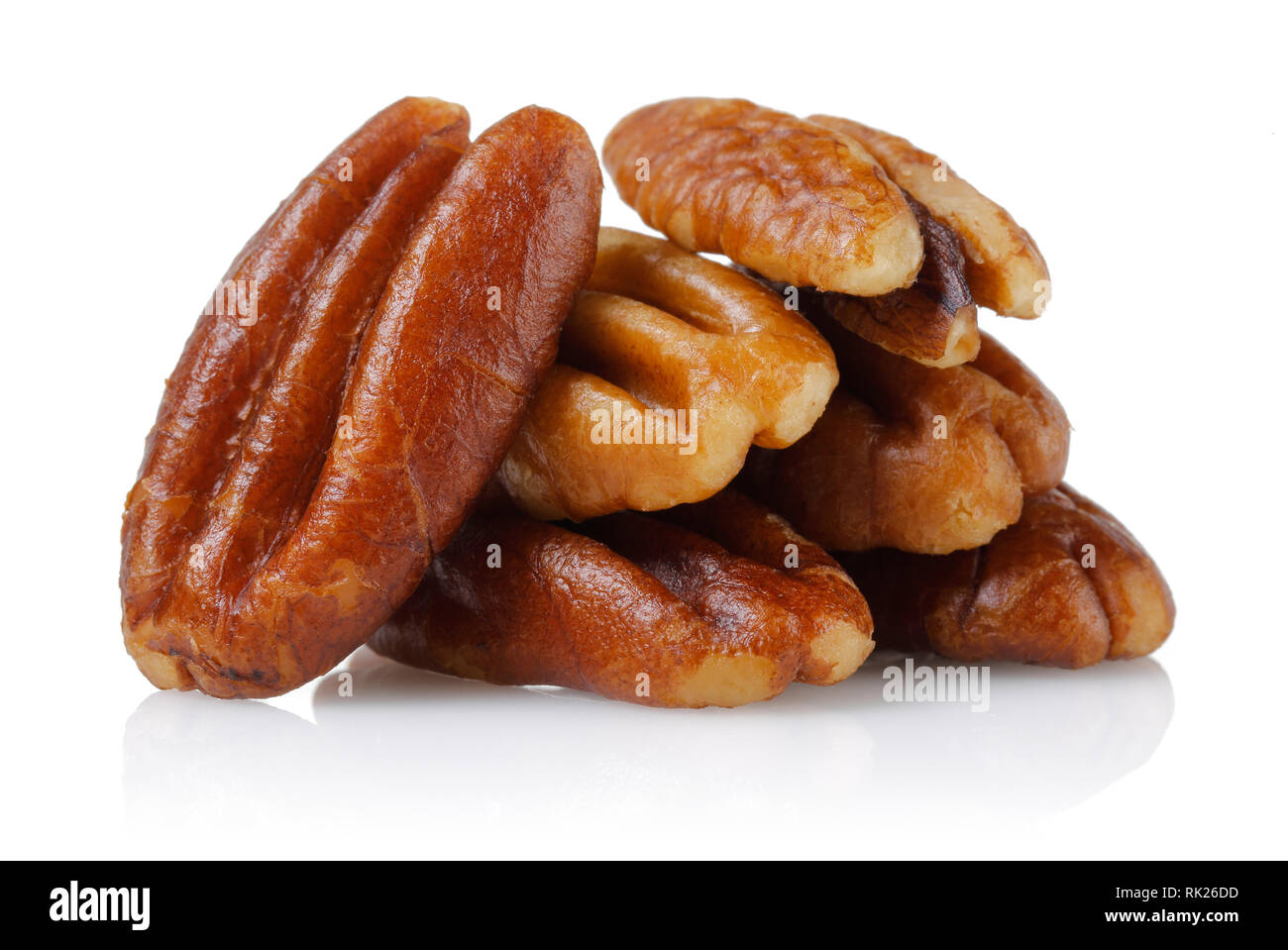 Peeled pecan nuts isolated on white background Stock Photo - Alamy
