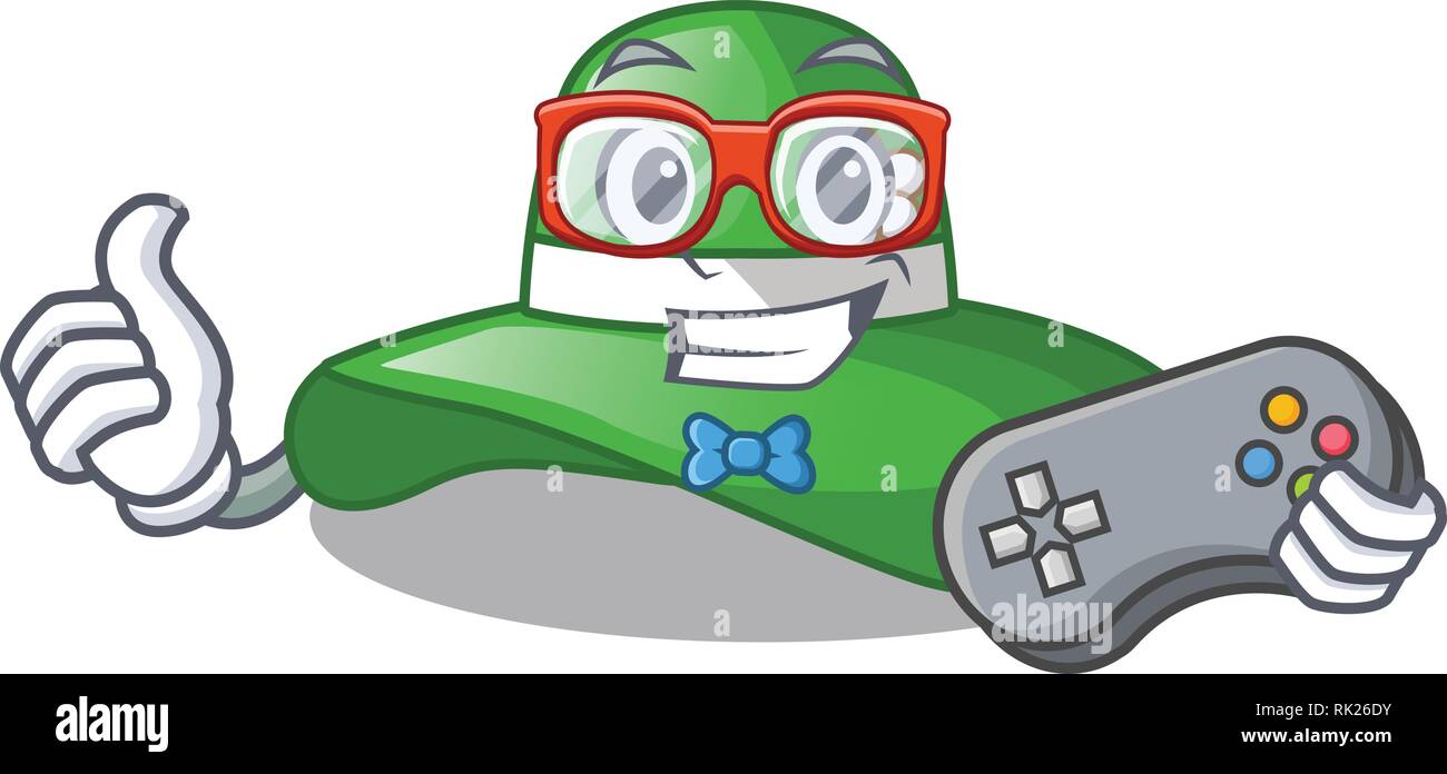Gamer beach hat isolated in with cartoons Stock Vector Image & Art - Alamy