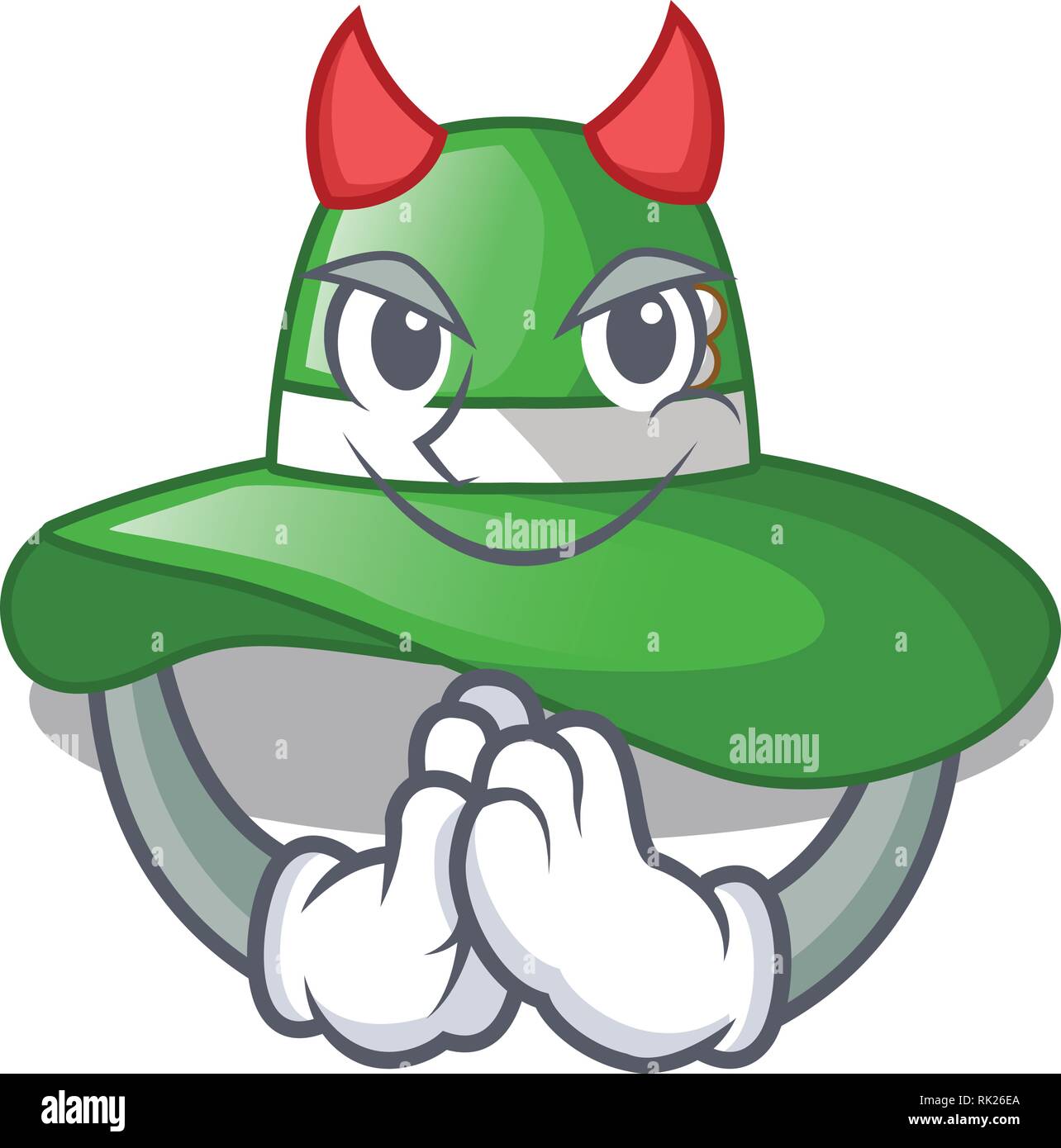 Devil beach hat isolated in with cartoons Stock Vector Image & Art - Alamy