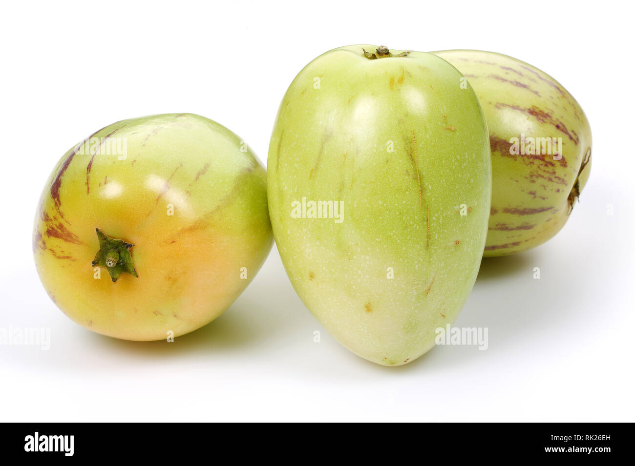 Pepino melon fruits isolated on white background Stock Photo - Alamy