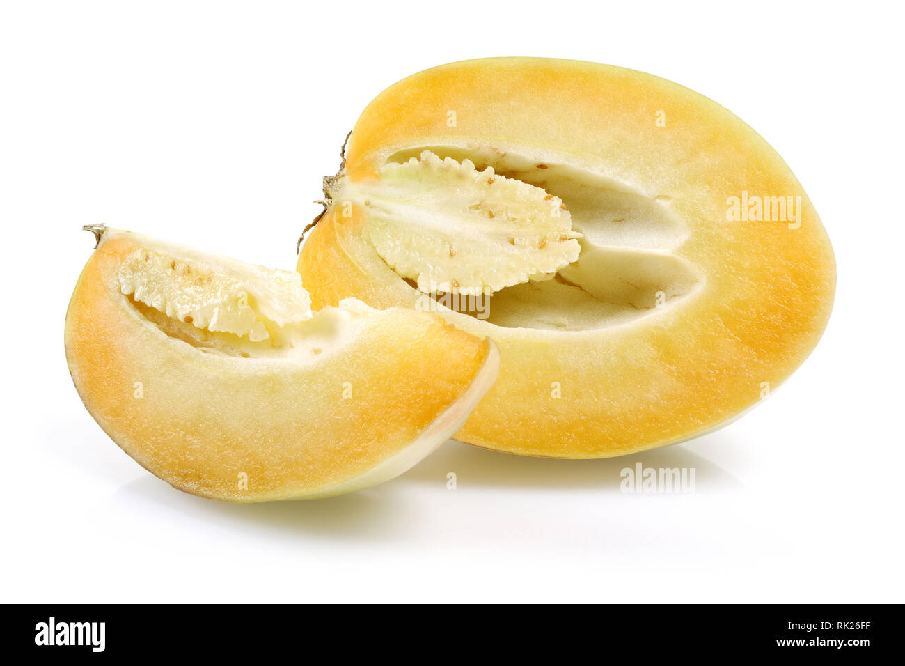 Pepino melon fruits isolated on white background Stock Photo - Alamy