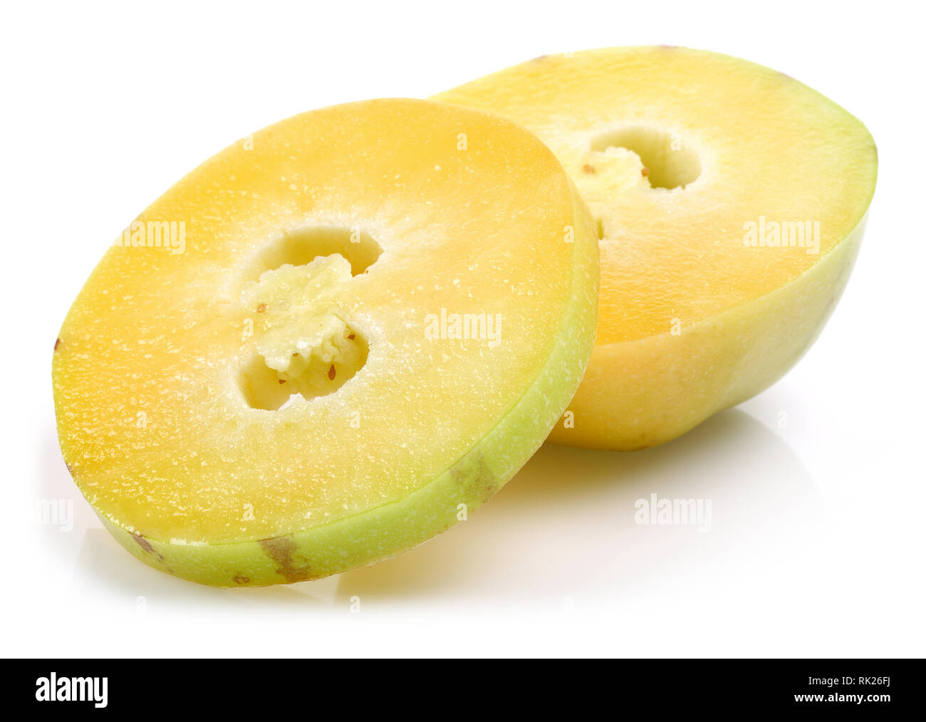Pepino melon fruits isolated on white background Stock Photo - Alamy