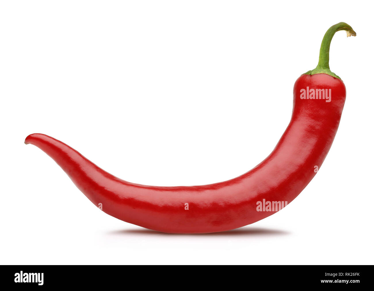 Fresh red pepper isolated on white background Stock Photo - Alamy