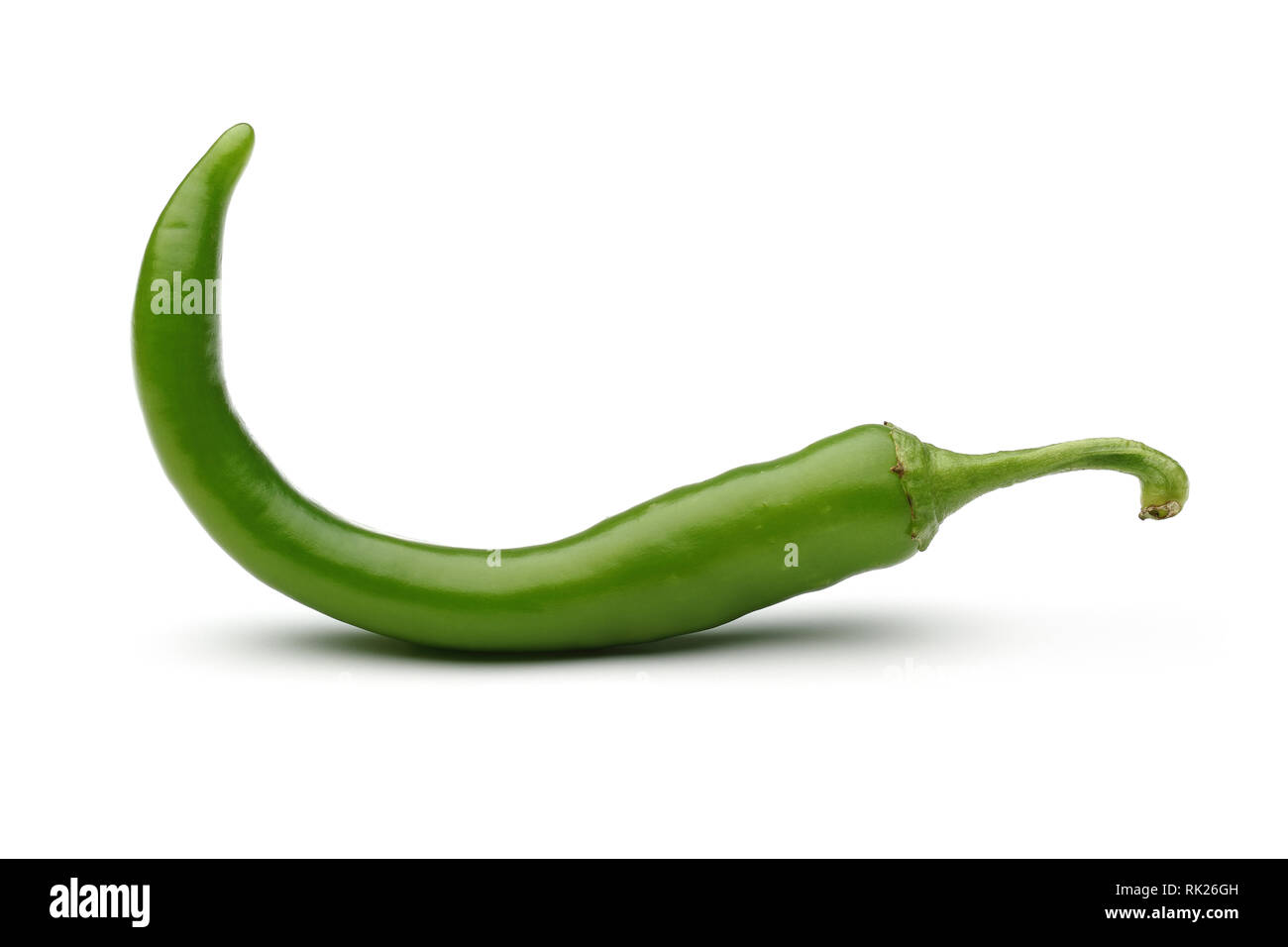 Fresh green pepper isolated on white background Stock Photo - Alamy