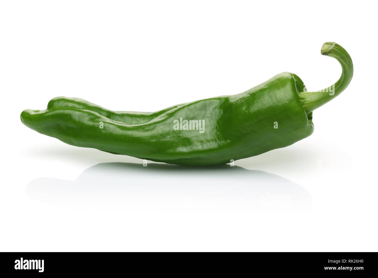 Fresh green pepper isolated on white background Stock Photo - Alamy