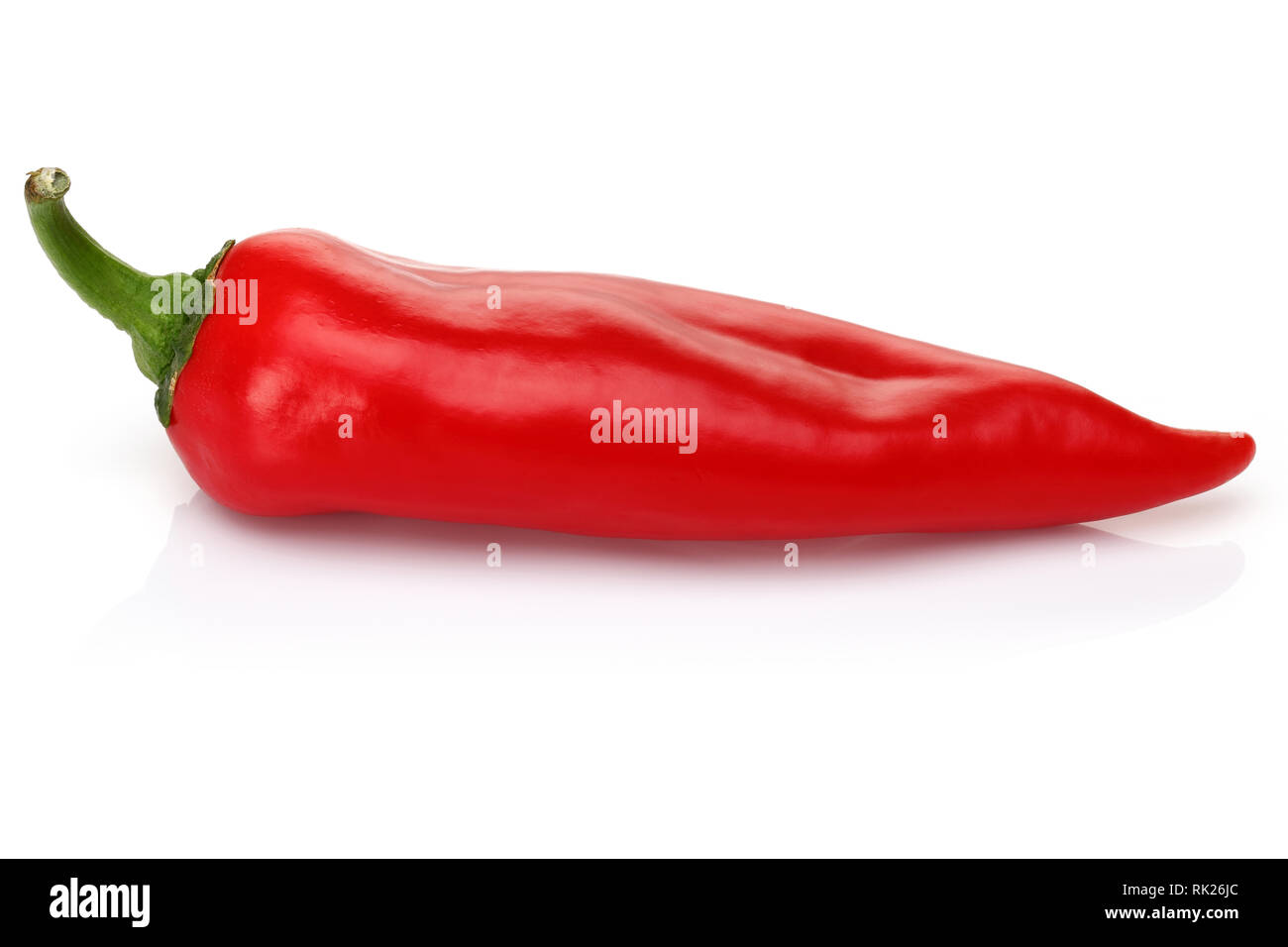 Fresh red pepper isolated on white background Stock Photo - Alamy