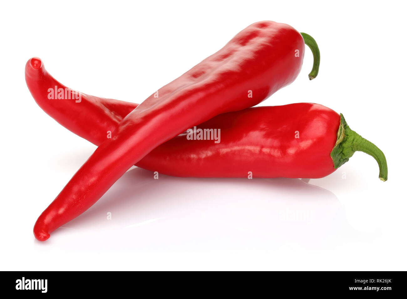 Fresh red pepper isolated on white background Stock Photo - Alamy