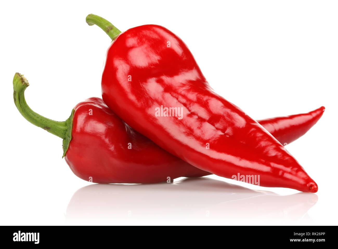 Fresh red pepper isolated on white background Stock Photo - Alamy