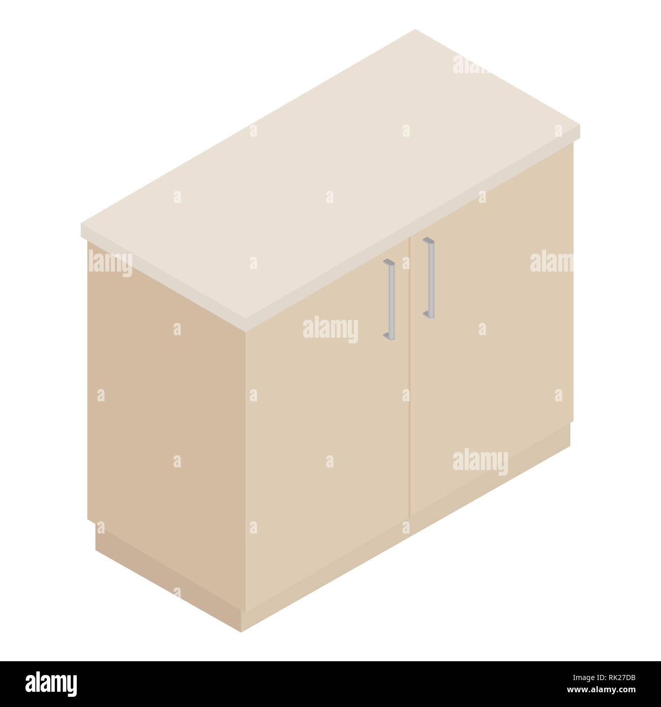 Kitchen design element. Isometric kitchen cabinet for room layout and ...