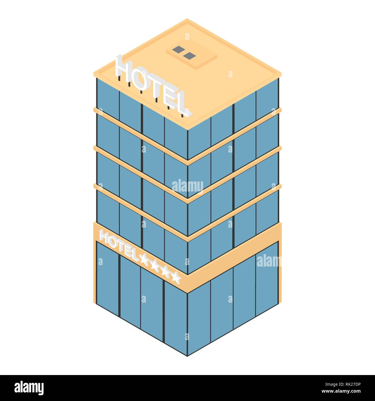 Vector isometric icon hotel building. 3d city infrastucture Stock ...