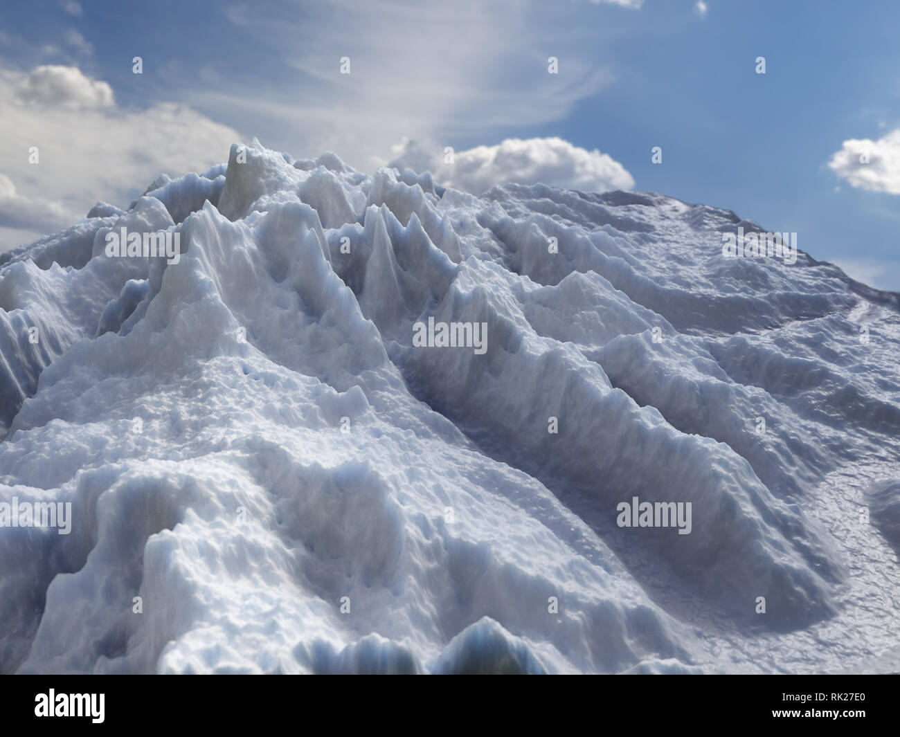 3D render of Iceberg landscape against the sky Stock Photo - Alamy