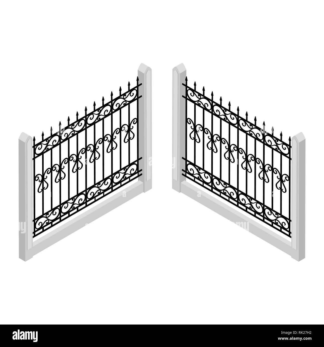Spiked railing Stock Vector Images - Alamy