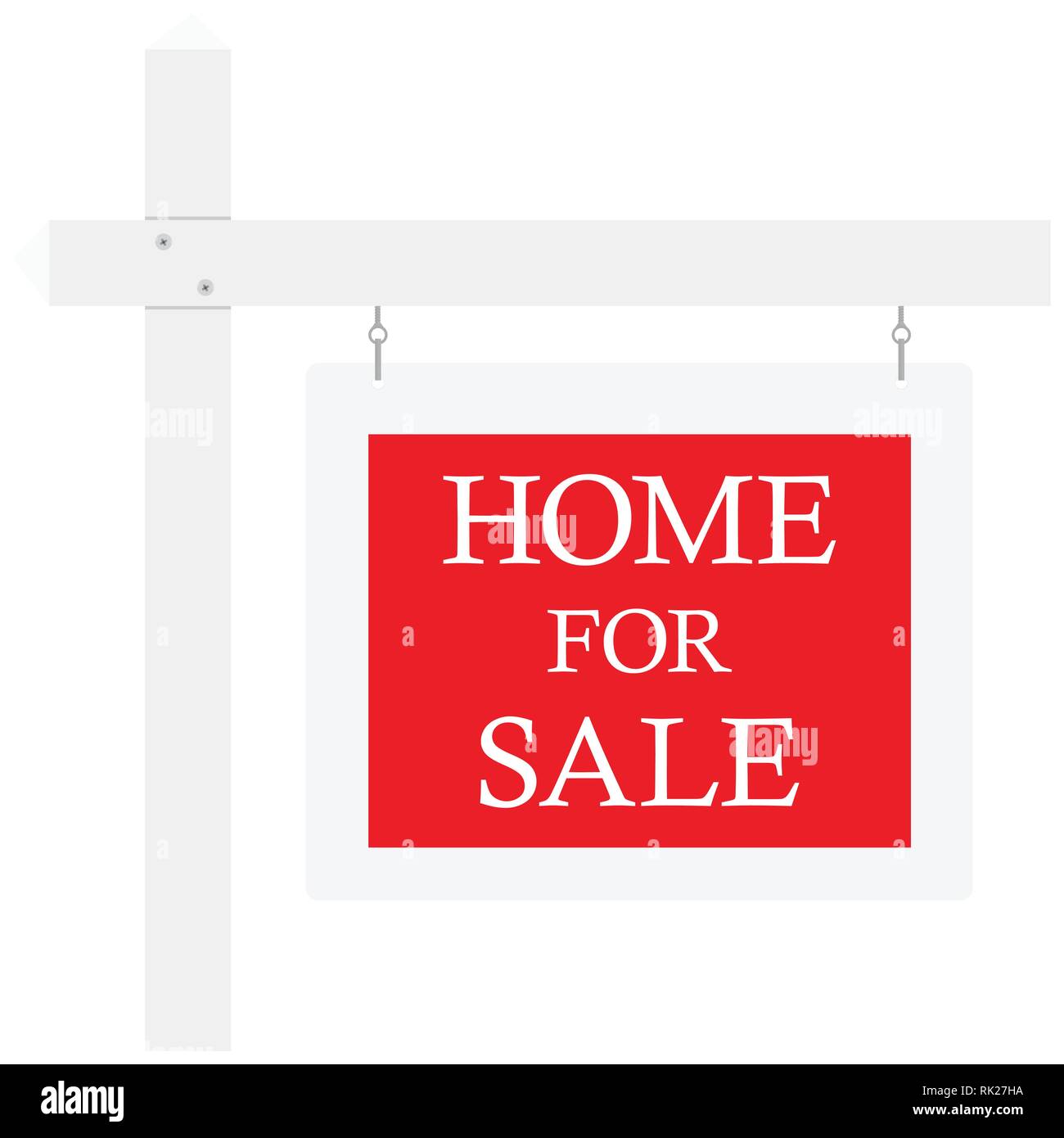 Home For Sale Real Estate Sign. Isolated on white background. Vector ...