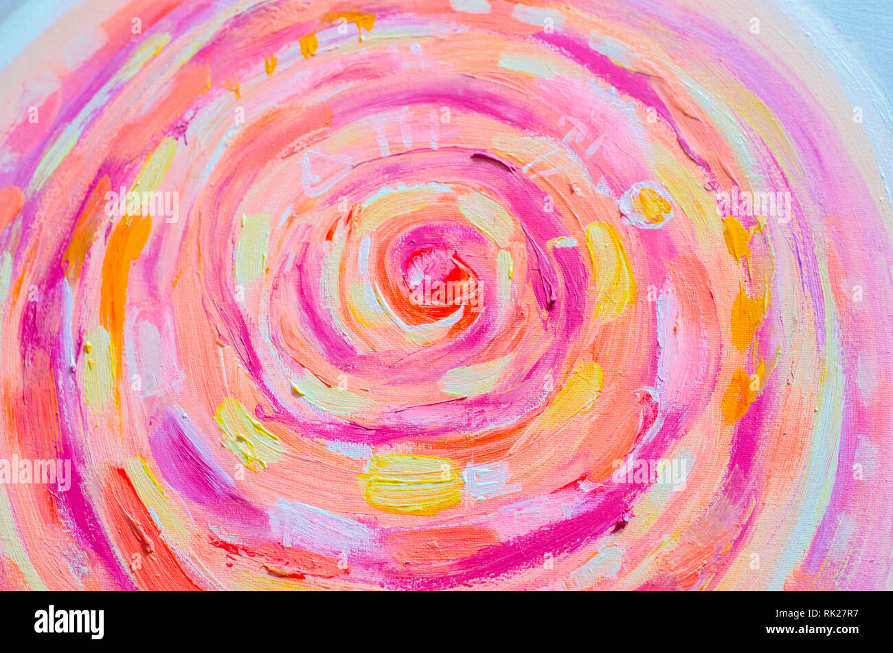 Abstract painting, beautiful colorful light on canvas. Modern ...