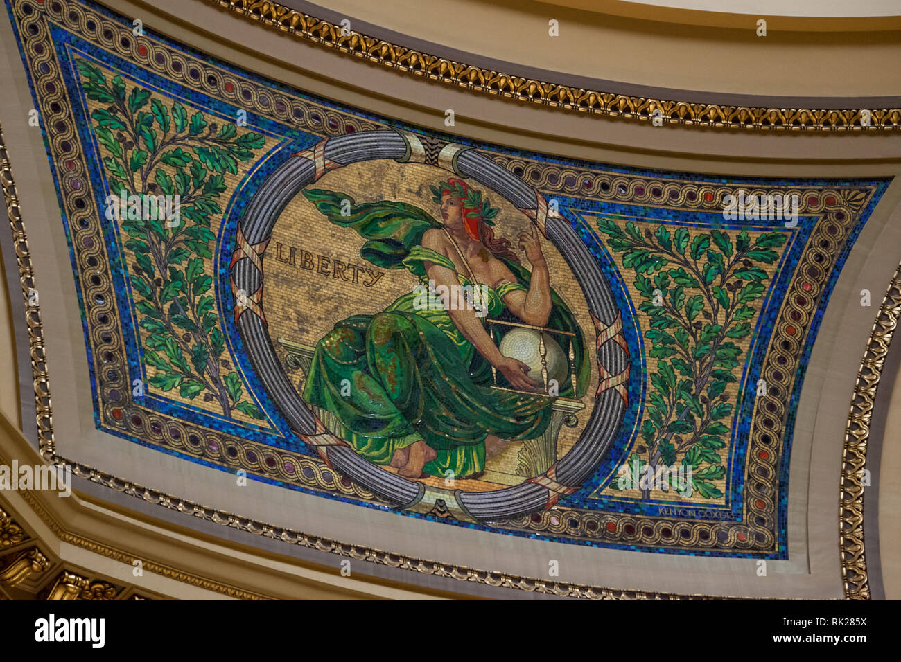 MADISON, WISCONSIN - May 10, 2014: A mosaic tile artwork representing ...