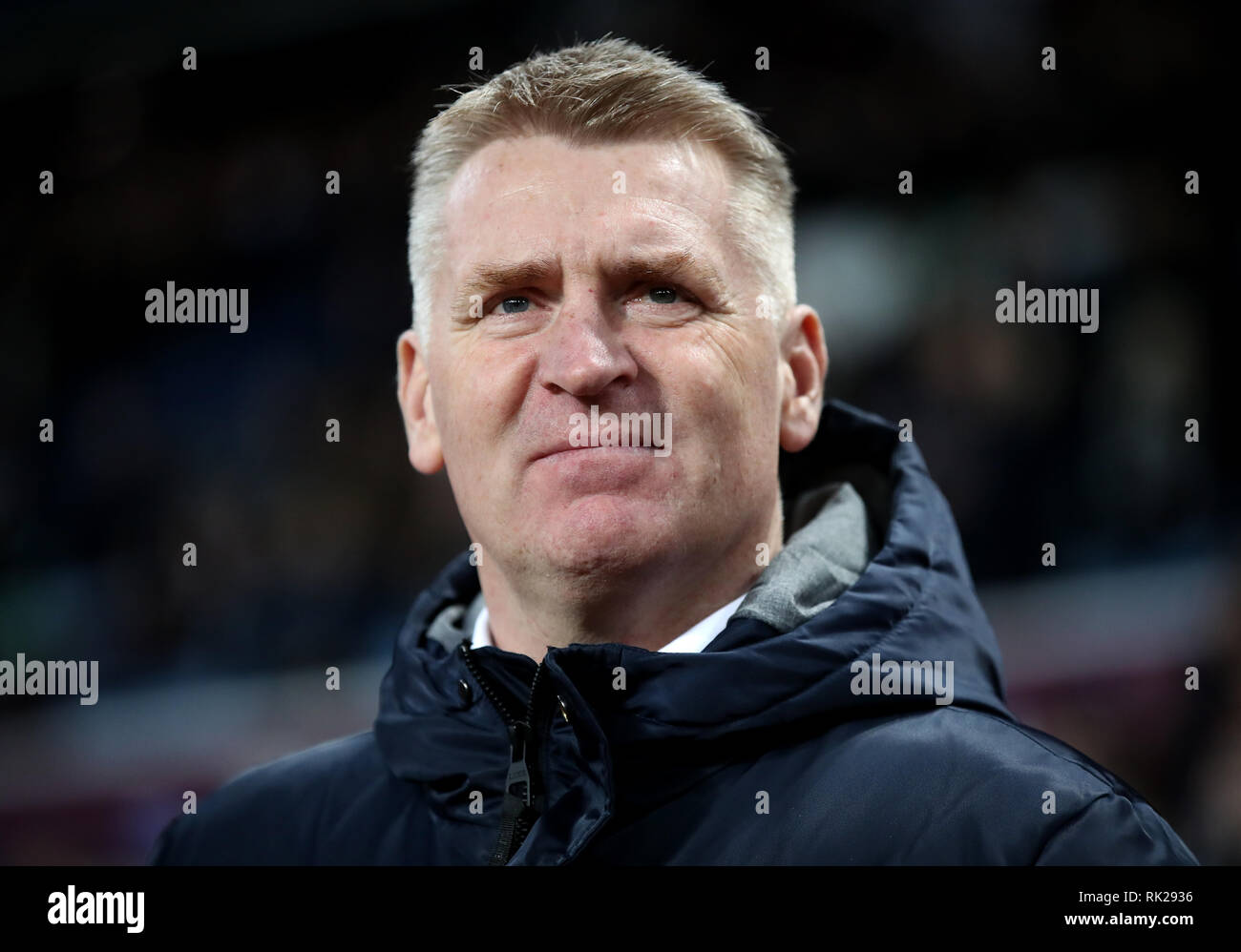 Aston Villa manager Dean Smith during the Sky Bet Championship match at ...