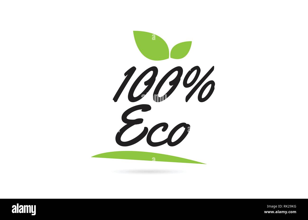 100% Eco hand written word text for typography design in black color ...