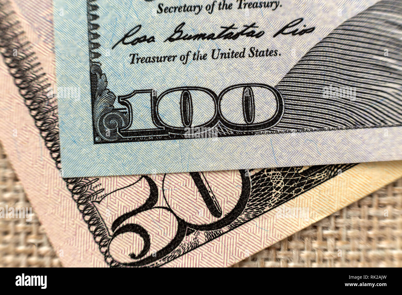 Money colorful background close-up. Details of American national ...